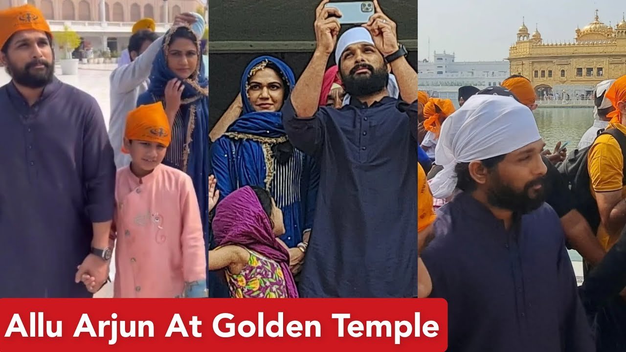 Allu Arjun Visits Golden Temple With Family - Chipkumedia