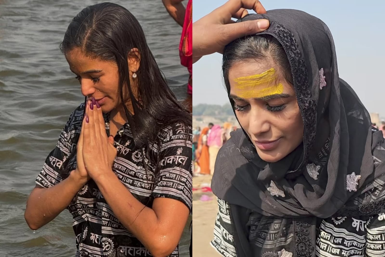 Poonam Pandey's Spiritual Visit To Maha Kumbh - Chipkumedia
